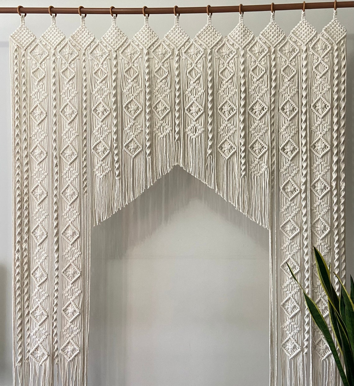 Macrame Curtain for Window or Door Curtain Macrame Wall - Etsy