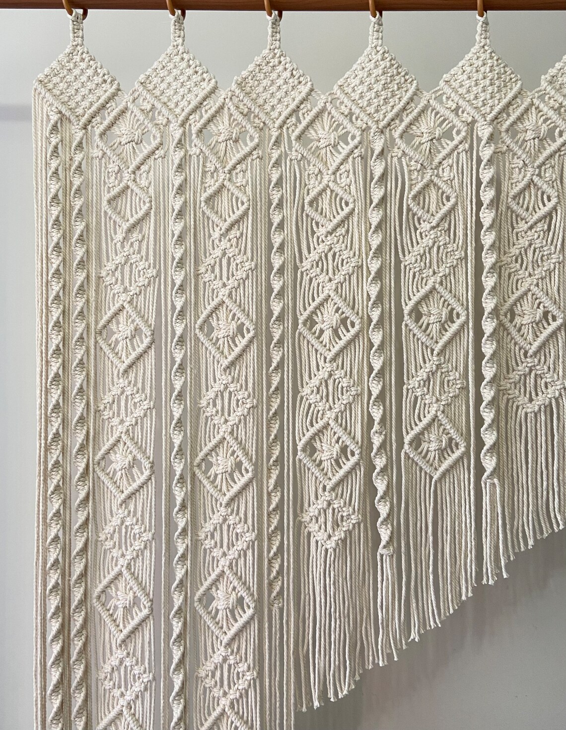Macrame Curtain for Window or Door Curtain Macrame Wall - Etsy