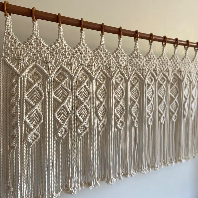 Macrame Curtain Macrame Window and Door Curtain Macrame - Etsy