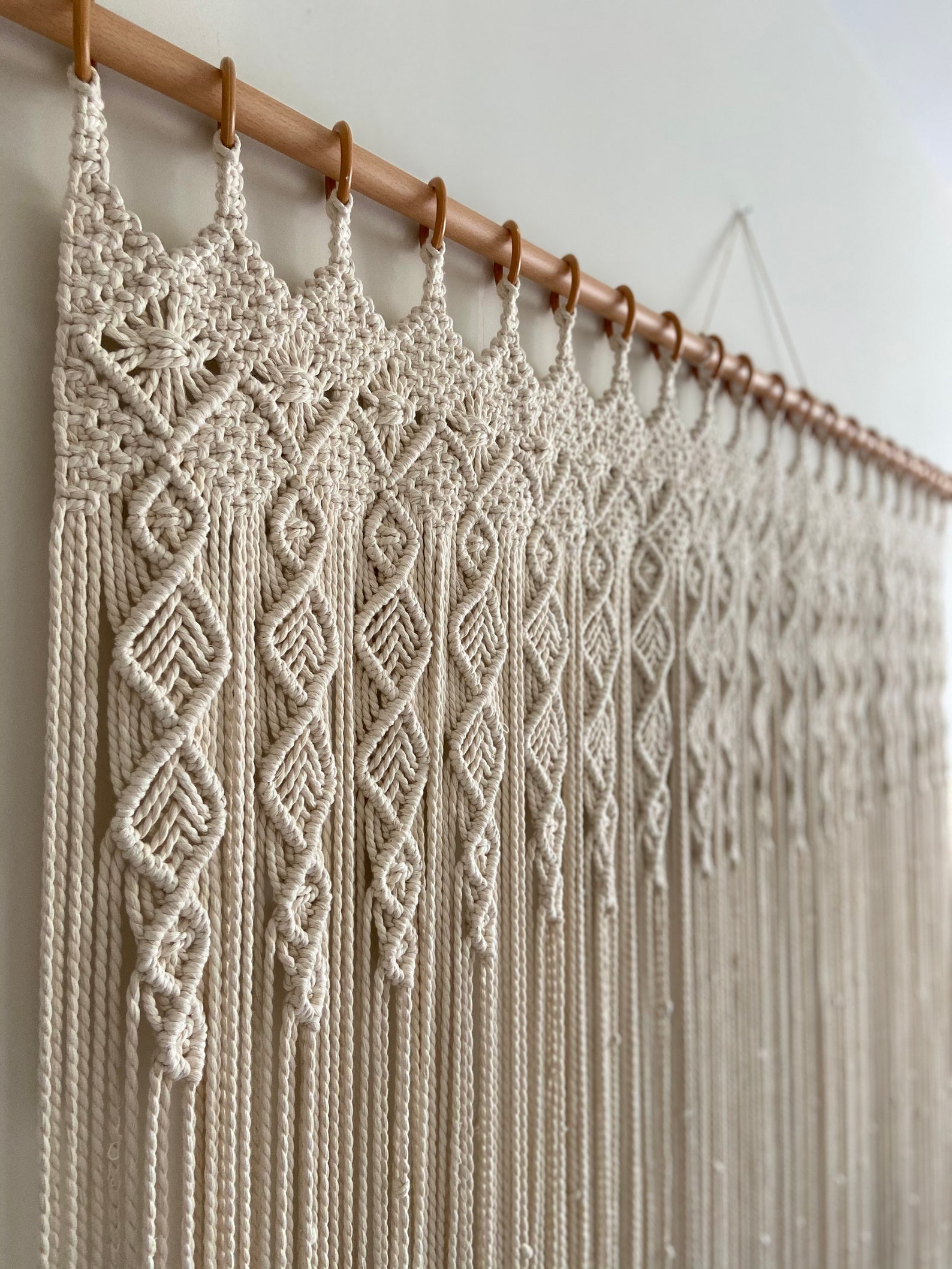 Macrame Windows Curtain Living Room Curtains Handwoven | Etsy