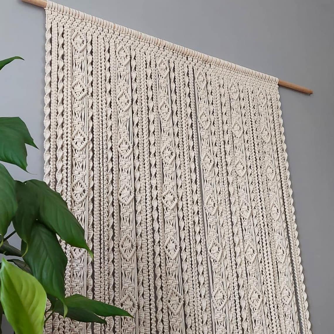 Handmade Macrame Curtain for Window Macrame Curtain for Dor - Etsy