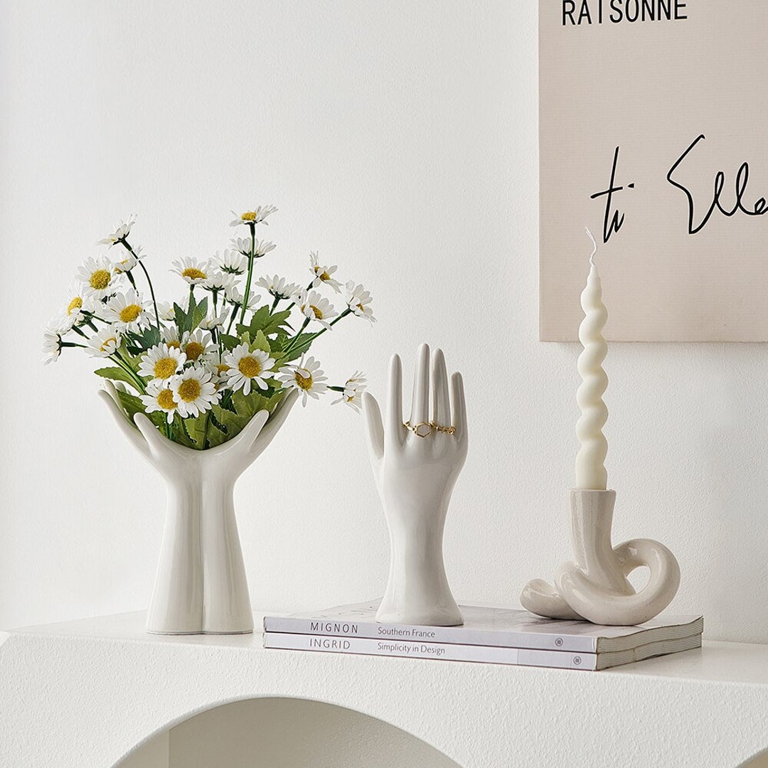 Ceramic Hand Vase Ceramic Human Body Vase Table Art Home Decor Flower Pot Vase - Etsy Australia