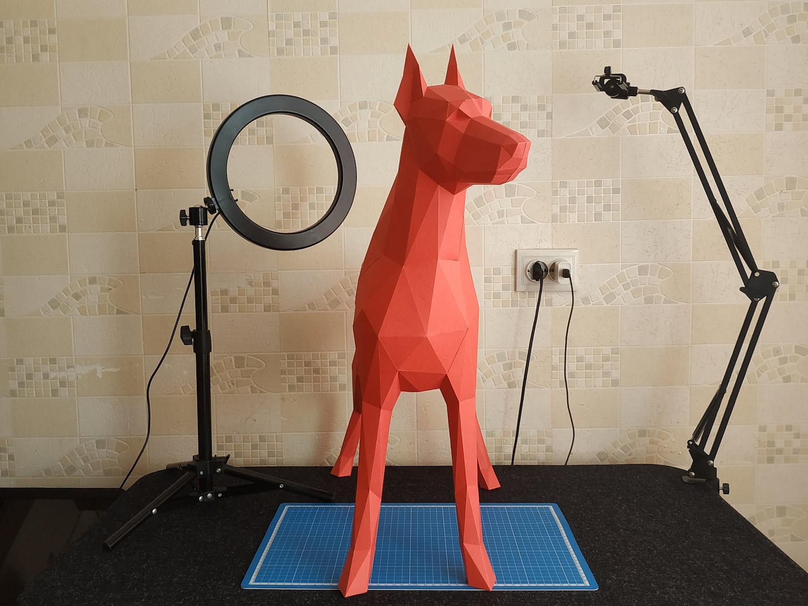 Doberman Dog. Papercraft 3D - Etsy