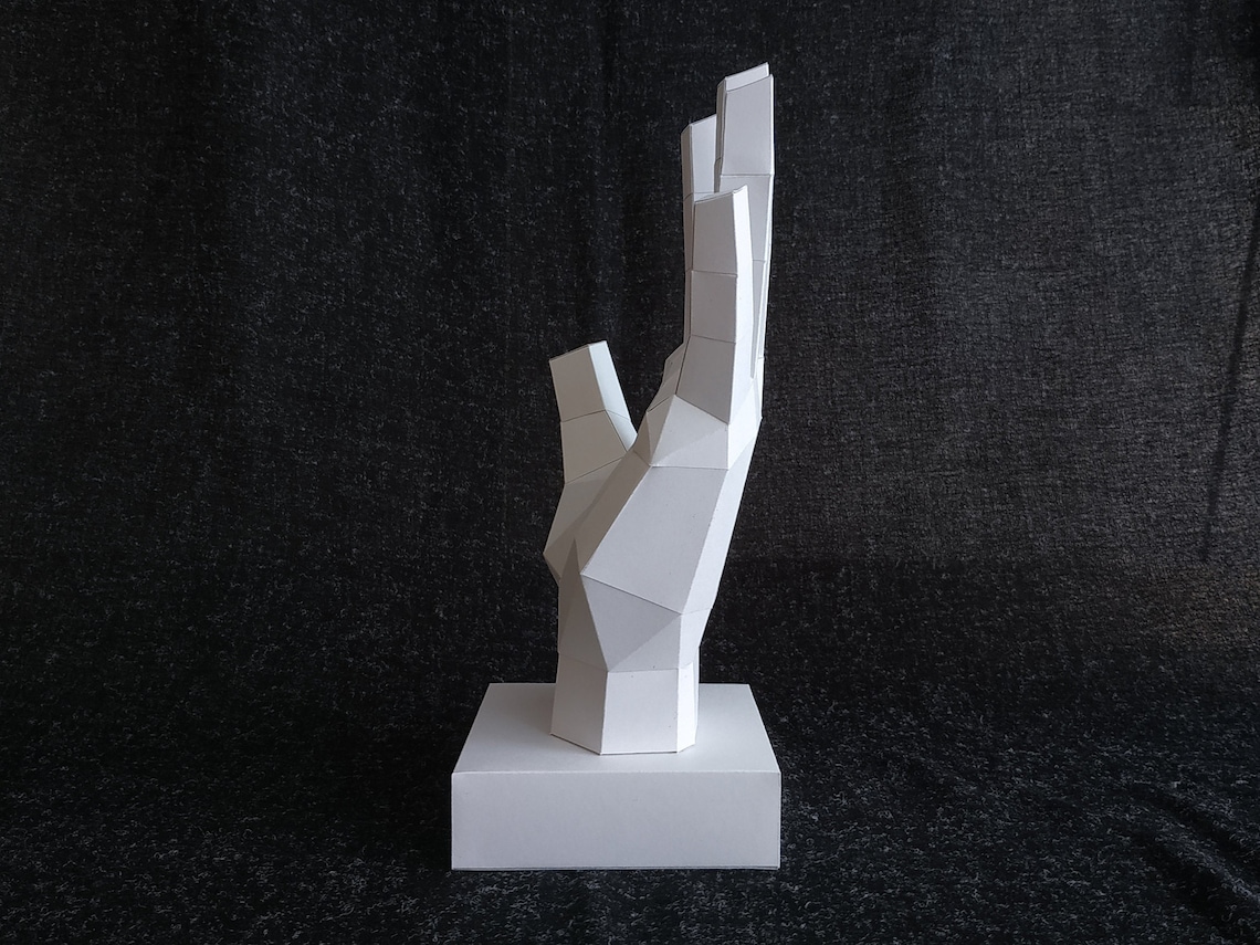 Low Poly Hand. Papercraft 3D - Etsy
