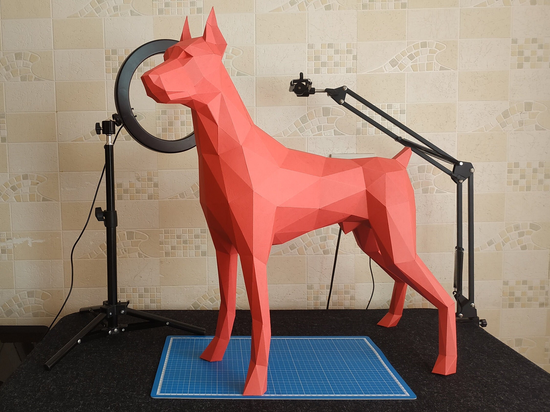 Doberman Dog. Papercraft 3D - Etsy