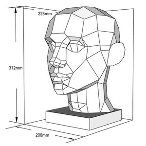 Low Poly Head. Papercraft 3D - Etsy