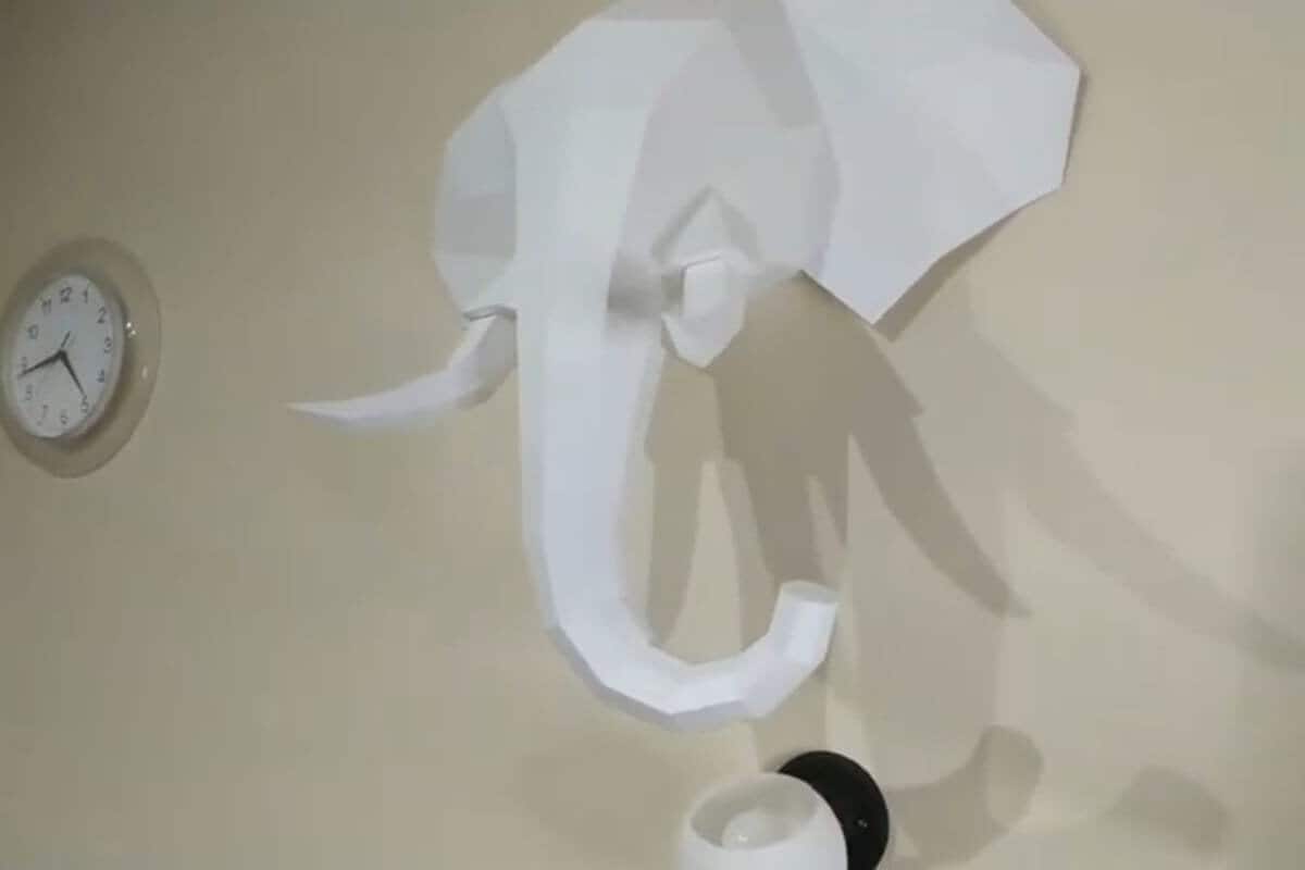 Plantilla de papercraft de trofeo de pared con cabeza de - Etsy México