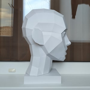 Low Poly Head. Papercraft 3D - Etsy