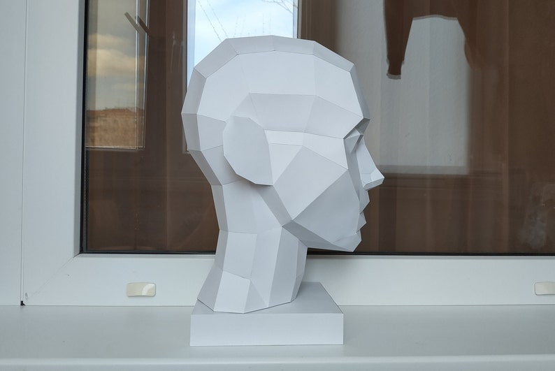 Low Poly Head. Papercraft 3D - Etsy