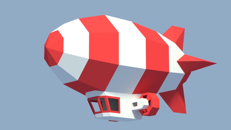Dirigible Airship Blimp. Papercraft 3D DIY - Etsy