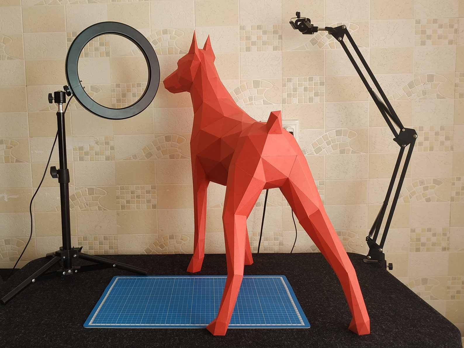 Doberman Dog. Papercraft 3D - Etsy
