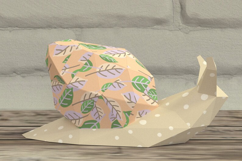 Snail 3D Origami Template, Origami, PDF Download DIY - Etsy