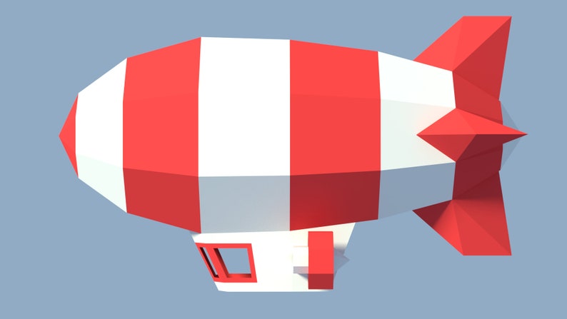 Dirigible Airship Blimp. Papercraft 3D DIY - Etsy