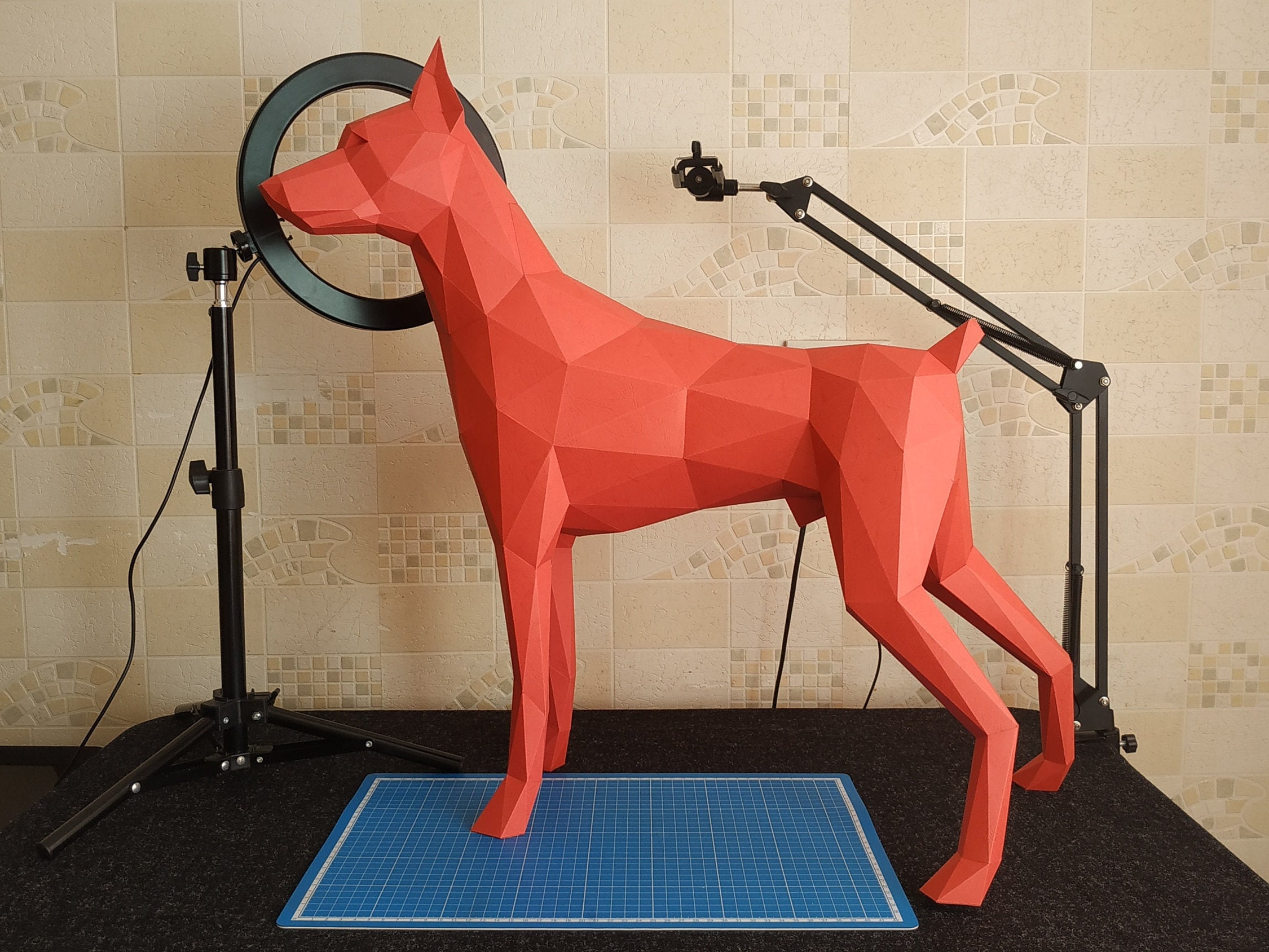 Doberman Dog. Papercraft 3D - Etsy