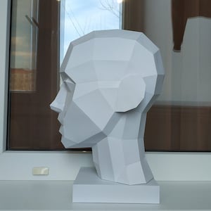 Low Poly Head. Papercraft 3D - Etsy