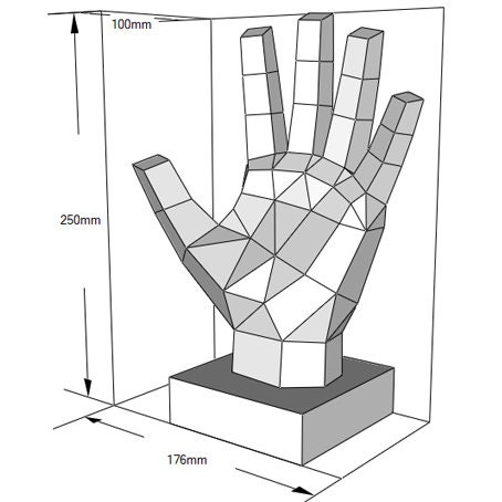 Low Poly Hand. Papercraft 3D - Etsy