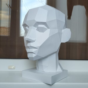Low Poly Head. Papercraft 3D - Etsy