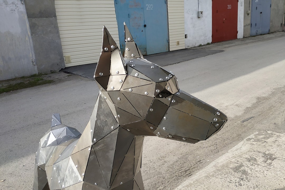 Metal Doberman Dog Without Welding. DXF Laser Cutting Template - Etsy