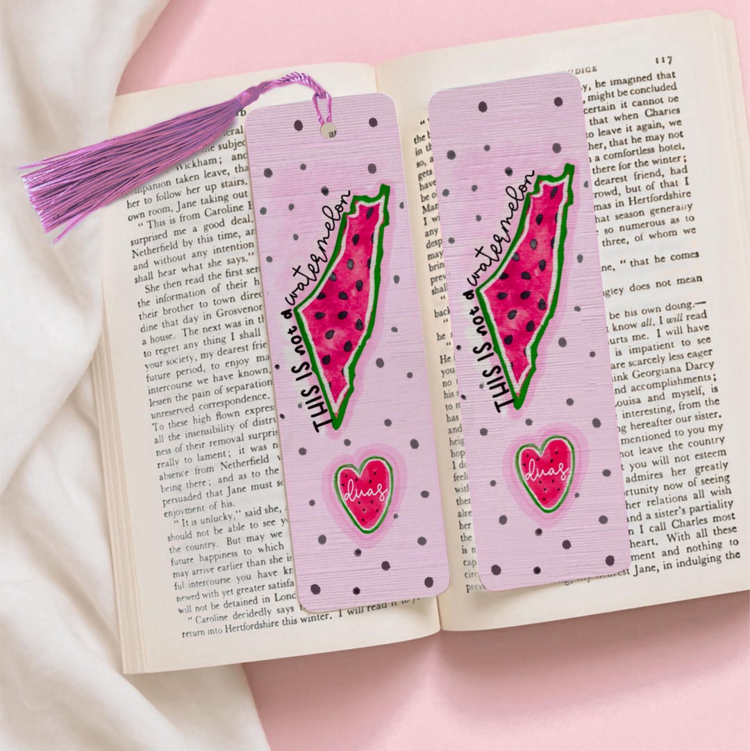 Free Palestine Bookmark, Not a Watermelon Bookmark, Book Lover Gift ...