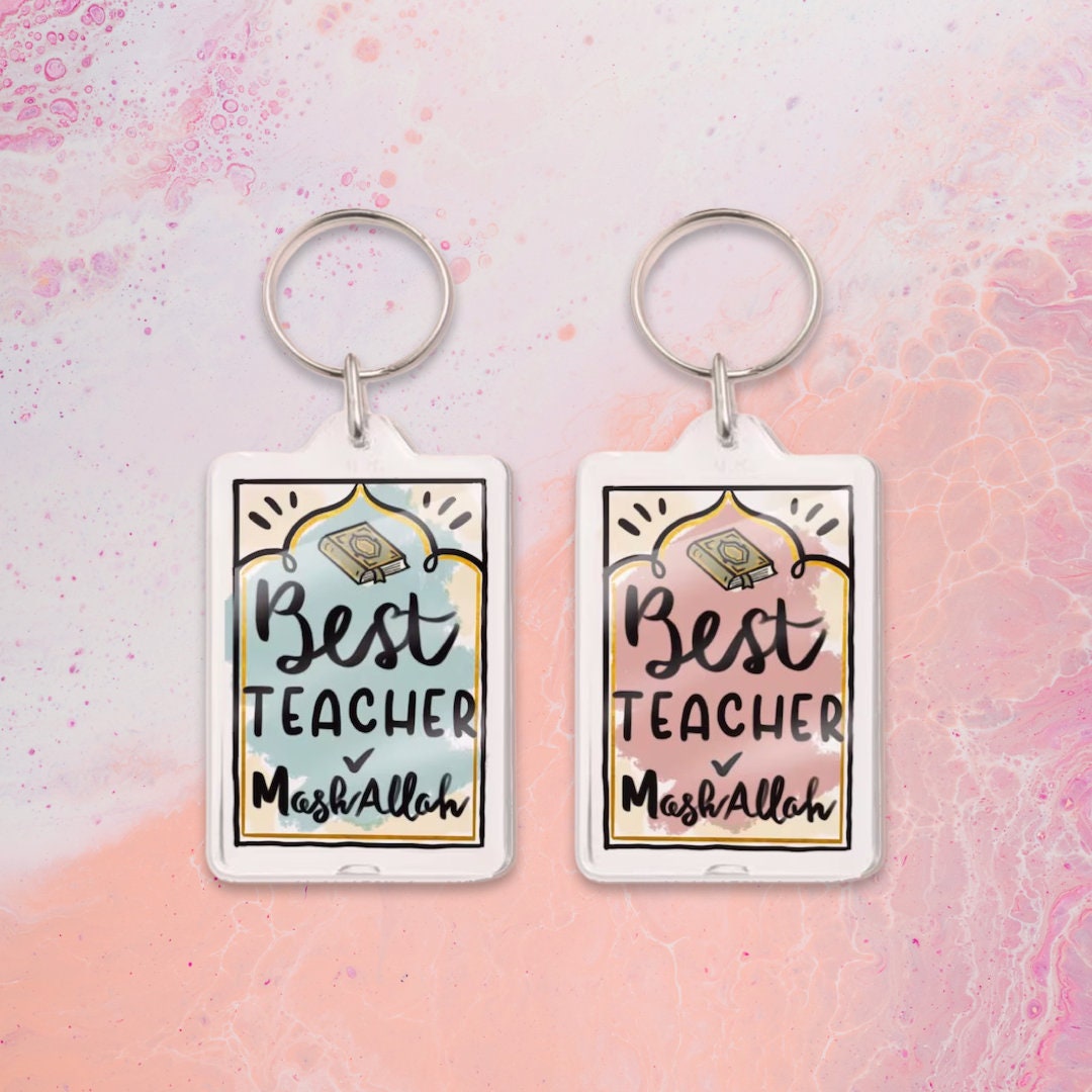 Best Teacher Keyring, Muslim Teacher Gift, Mashallah, Madrasa Teacher ...