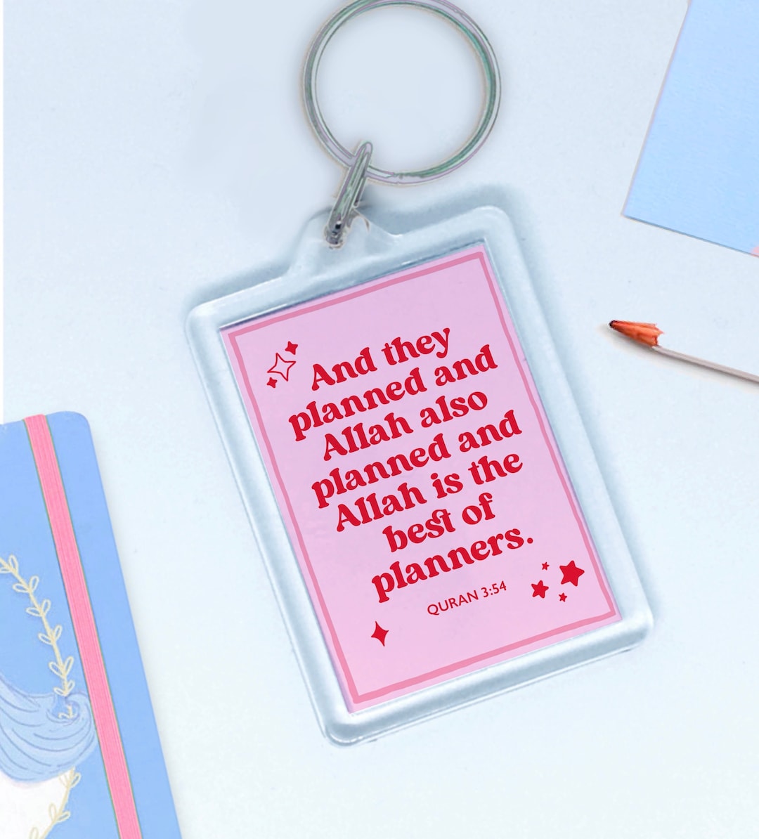 Allah Best Planner Quran Quote Keychain for Muslim Friend Quran Allah ...