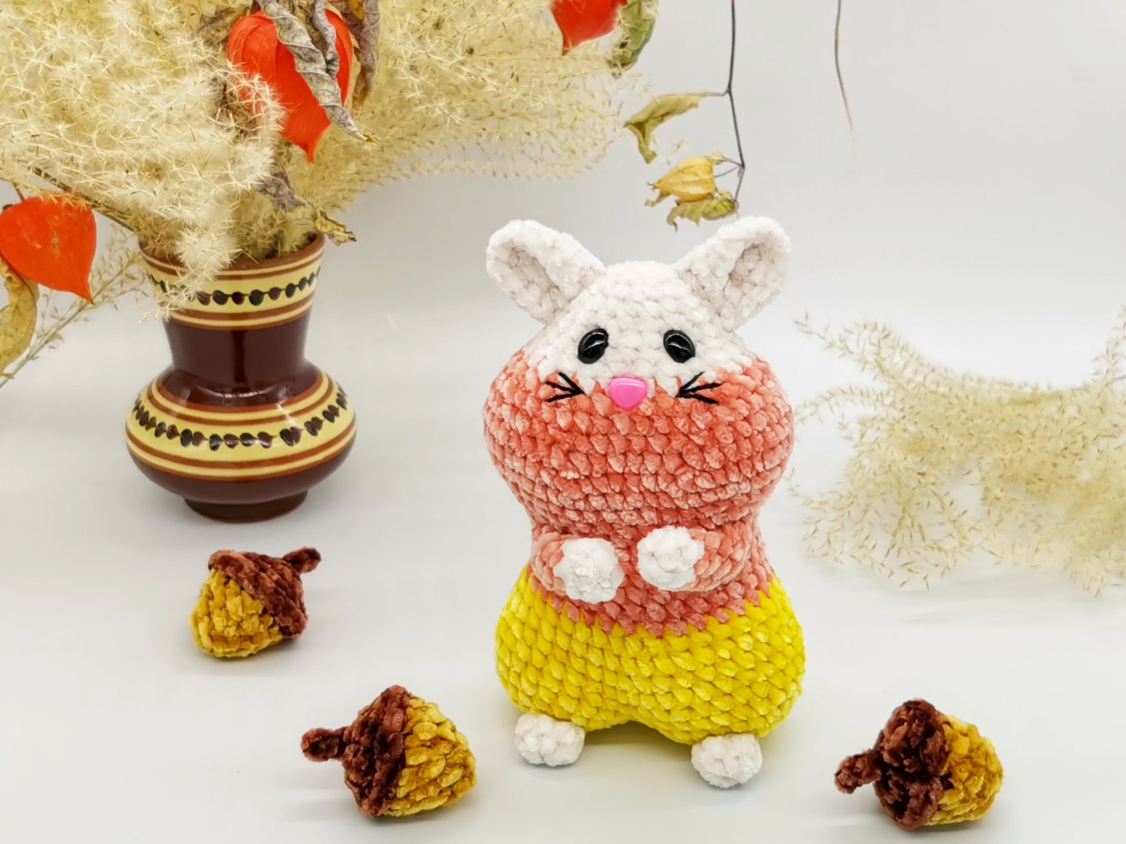 Crochet Pattern the Candy Corn Hamster Velvet Amigurumi Fluffy - Etsy