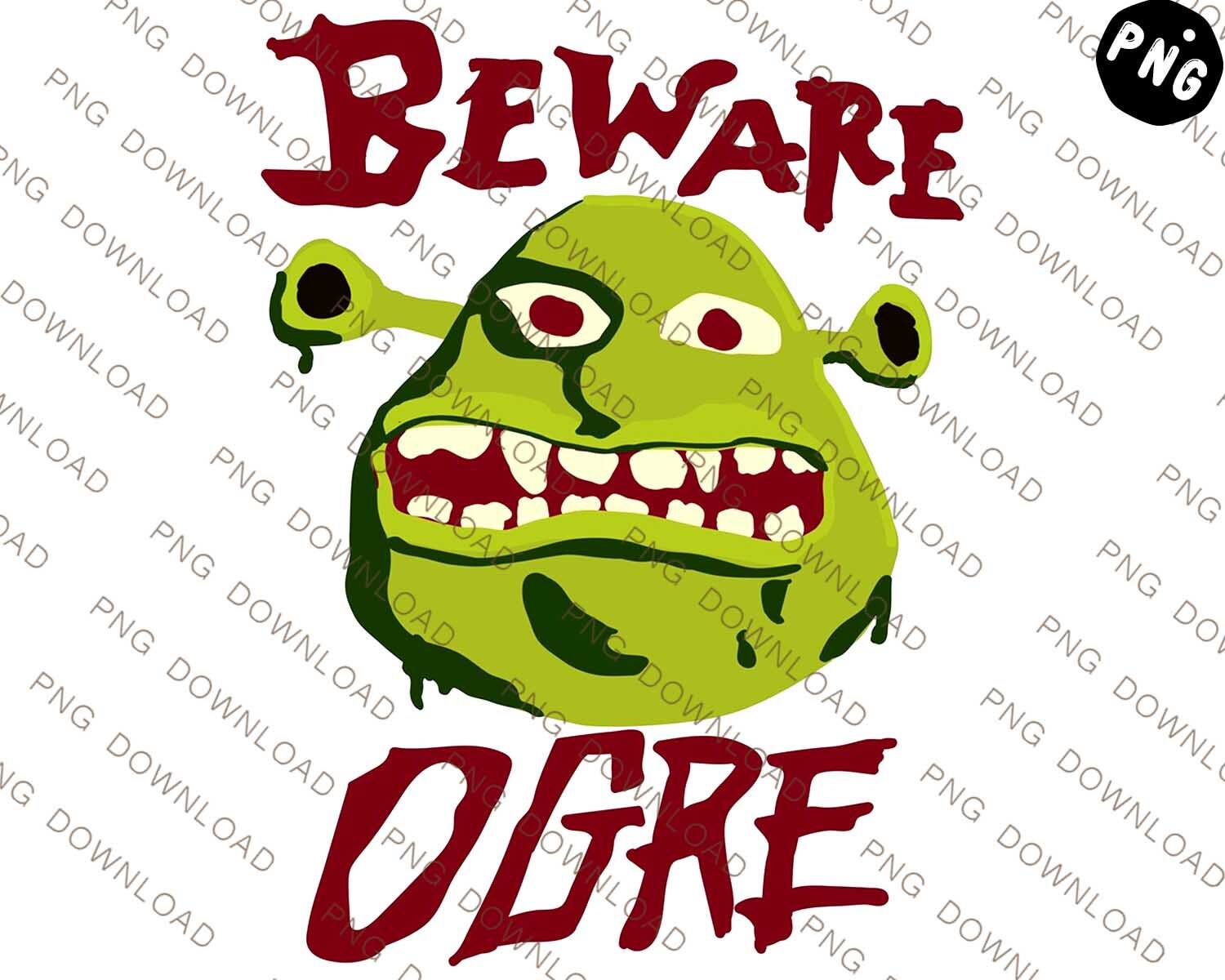 Beware Ogre Shrek Laser Cut Files Beware Ogre Shrek Retro - Etsy