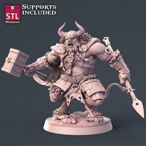 Female Minotaur Miniature | Viking Female Minotaur Miniature | Iconic ...