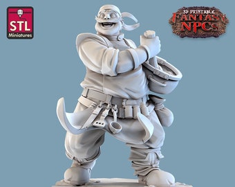 Salweeki Chef Sous-chef Cook Miniature for Tabletop Games Like D&D and ...