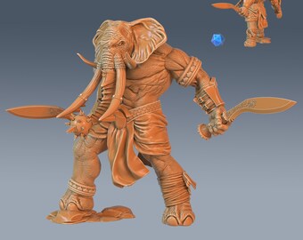 Elephant People Rogue Miniature - Etsy