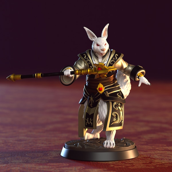 Harengon Monk Dnd 5e Miniature - Etsy