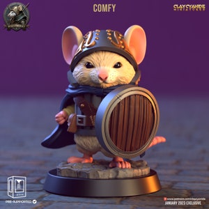 Gutsy, the Nimble Mouse Knight Miniature | Mice Rogue Miniature | for D ...