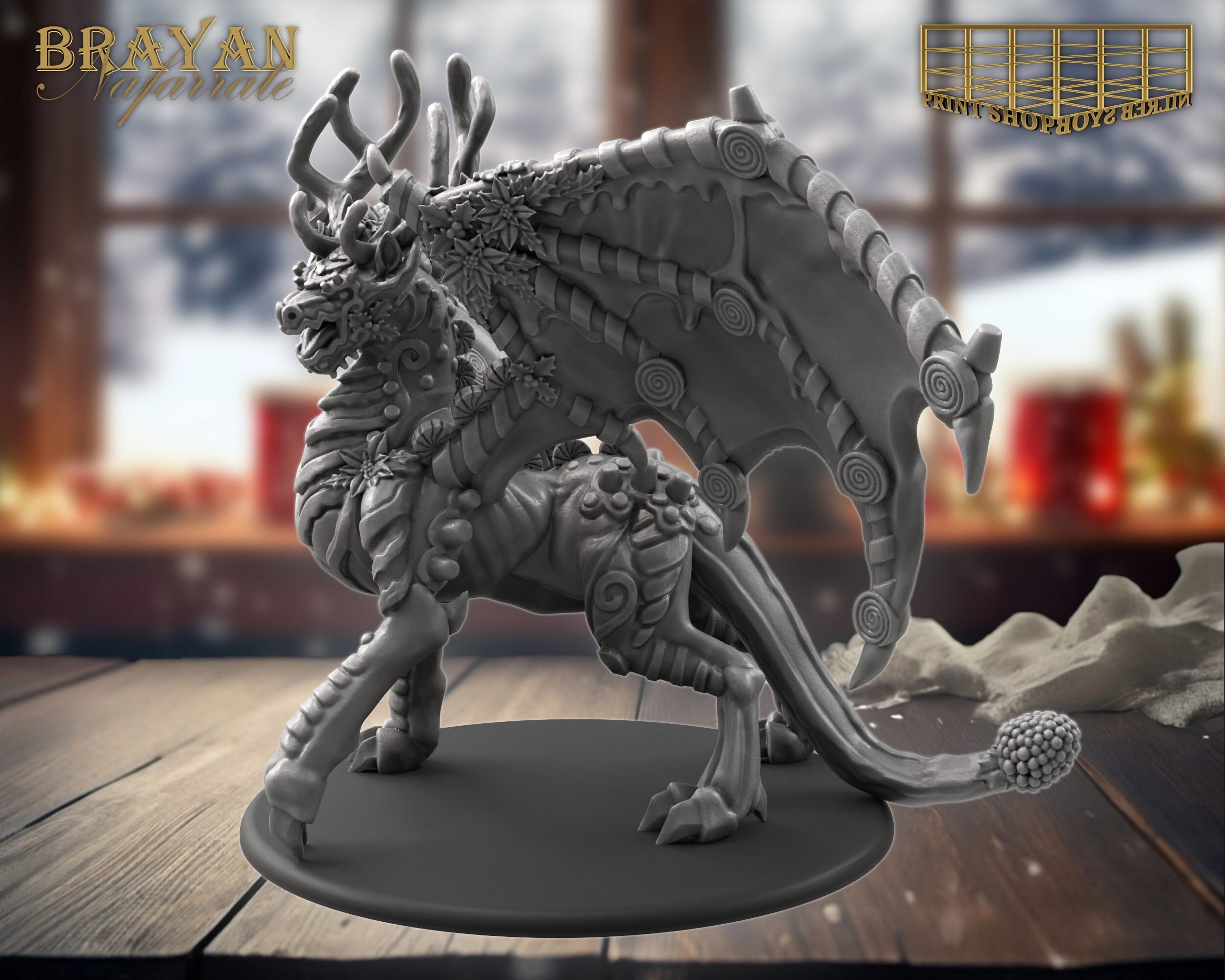 Gingerbread Dragon Miniature | Advent XMAS Boss Encounter | for D&D 5e ...