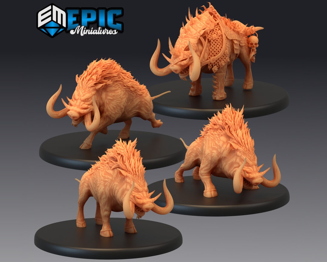 Wild Boar Opponent Miniature Set Forest Boar Miniature Pack for D&D 5e ...