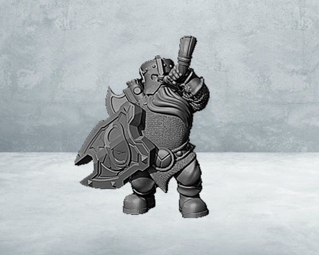 Dwarf Defender With Horn Miniature | Dwarf Defender With Horn Miniature ...