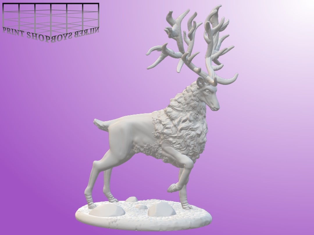 Deer Miniature | Stag Miniature | Tabletop Rpgs Like D&D or Pathfinder ...