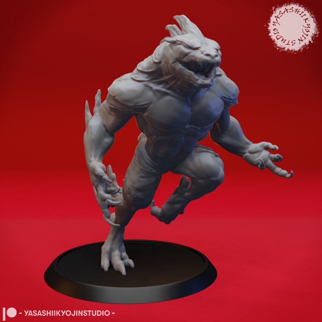Troglodyte Miniature Charging Troglodyte Miniature for D&D 5e ...
