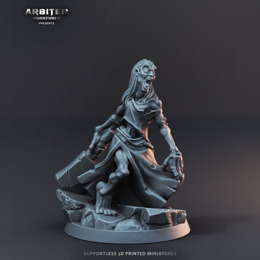Zombie Woman Miniature Zombie Women Miniature for D&D 5e, Pathfinder ...