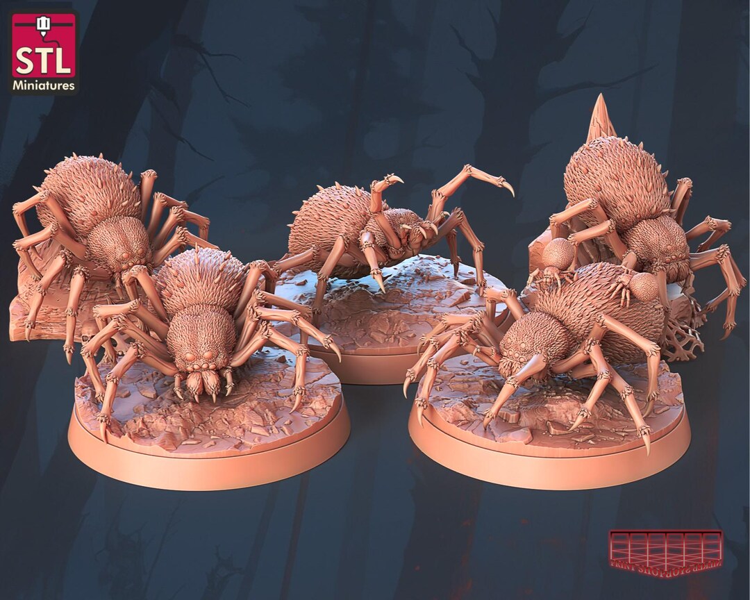 Large Spider Swarm Miniature Set | Huge Spider Figure Pack | Iconic ...