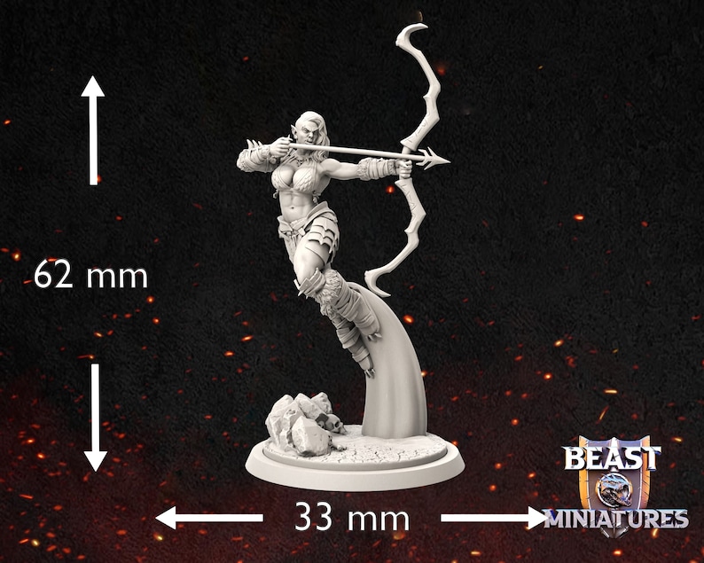 Ork Kriegerin Miniatur Female Orc Javelin Thrower Miniature - Etsy