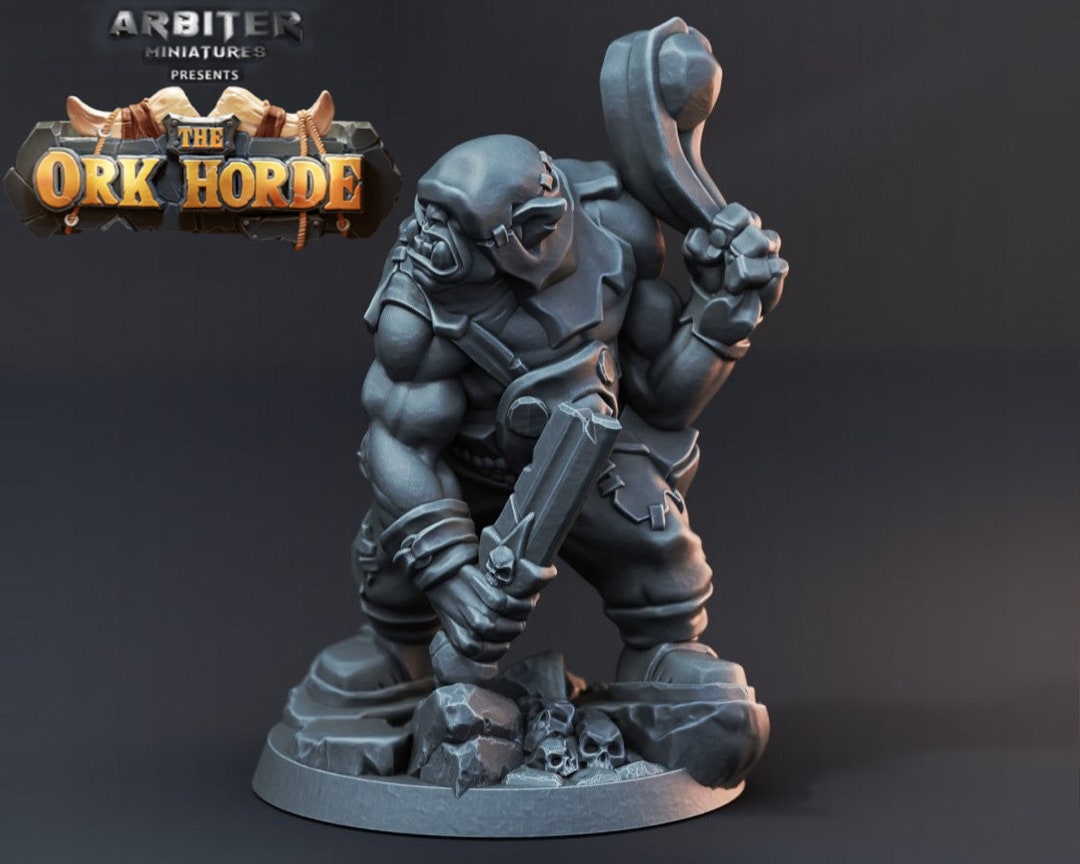 Ork Ranger Miniature Orc Ranger Miniature for D&D 5e - Etsy