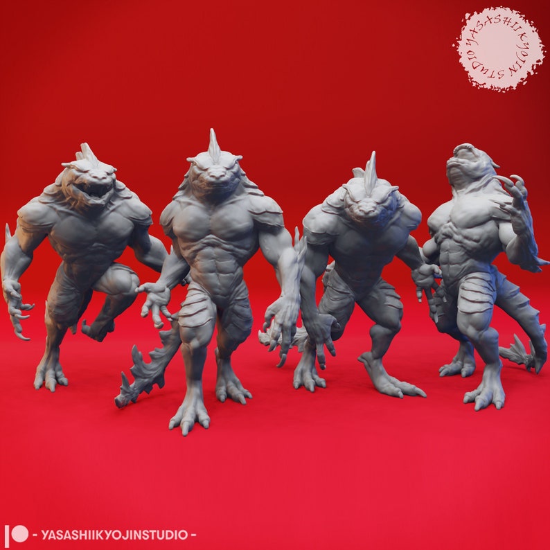 Troglodyte Miniature Set | Troglodyte Figure Pack | Underdark ...