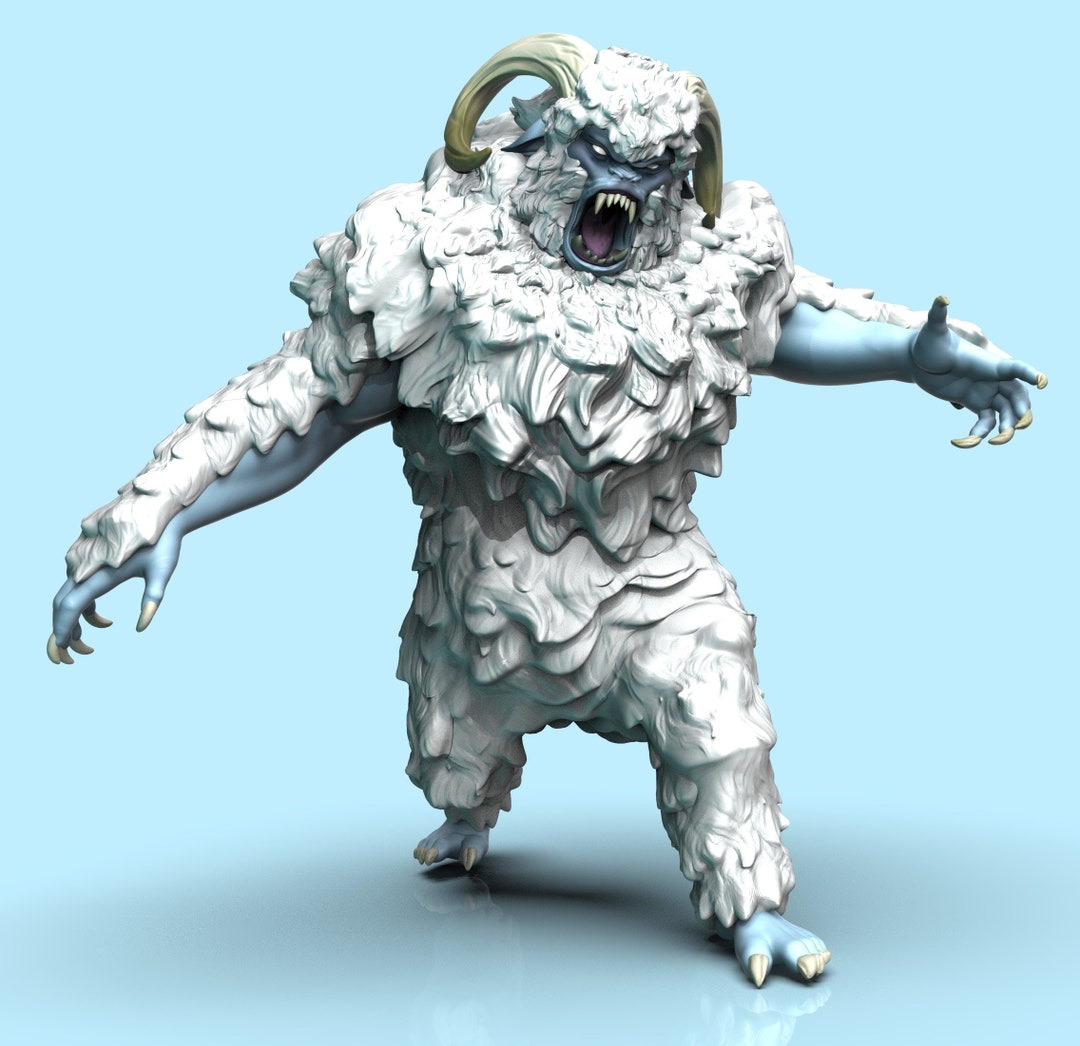 Yeti Miniature Iconic Monsters Tabletop Rpgs Like D&D or Pathfinder ...