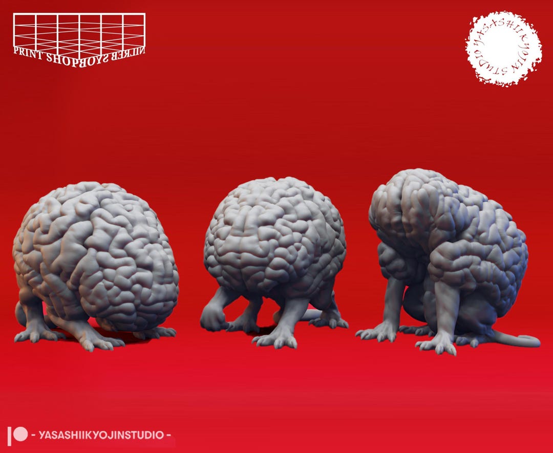 Walking Brain Miniature Set | Intellect Devourer Figure Pack ...