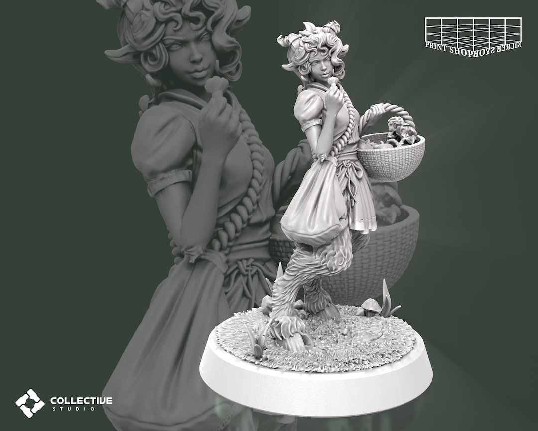 Faun Druid Miniature Satyr Figure Heroines Npcs Forest Encounter for D ...