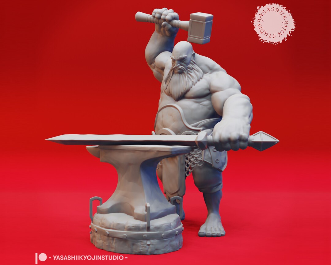 Fire Giant Weapons Blacksmith Miniature Fire Giant Blacksmith Miniature ...