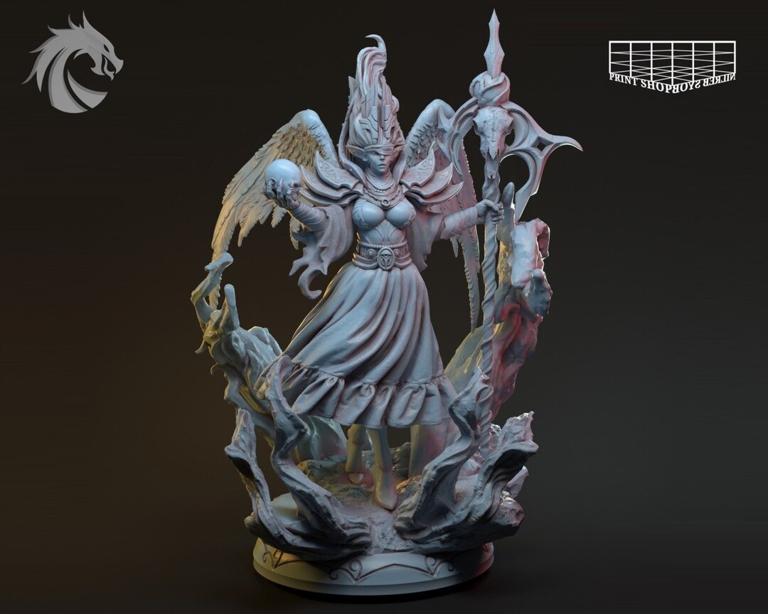 Dark Elf Necromancer Miniature | Aasimar Sorceress Figure | Highly ...