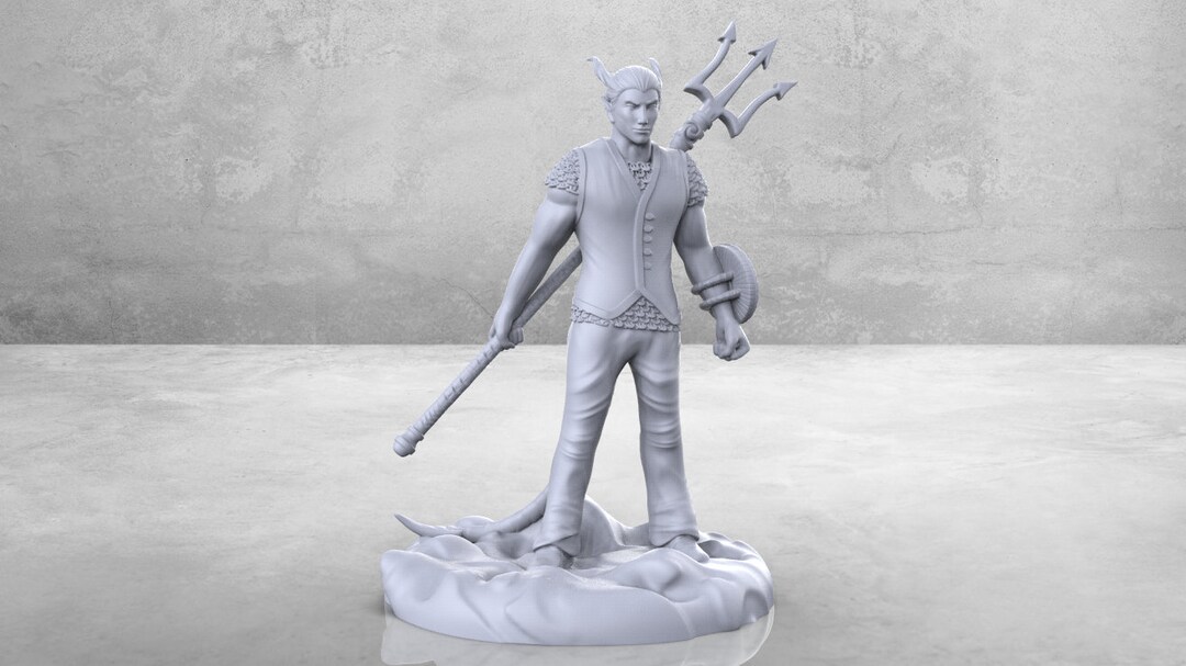Deep Sea Tiefling Miniature | Deep Sea Tiefling Miniature | Tabletop ...