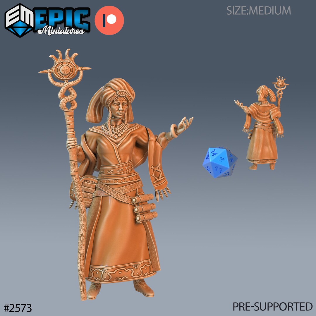Mage Miniature Magicians Miniatures for D&D 5e, Pathfinder and Other ...
