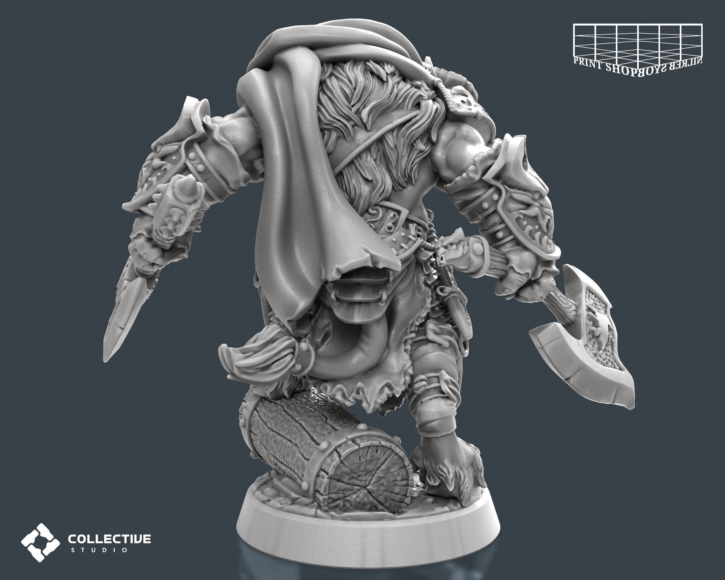 Minotaur Ax Fighter Miniature | Minotaur Gladiator Figure | Heroic ...